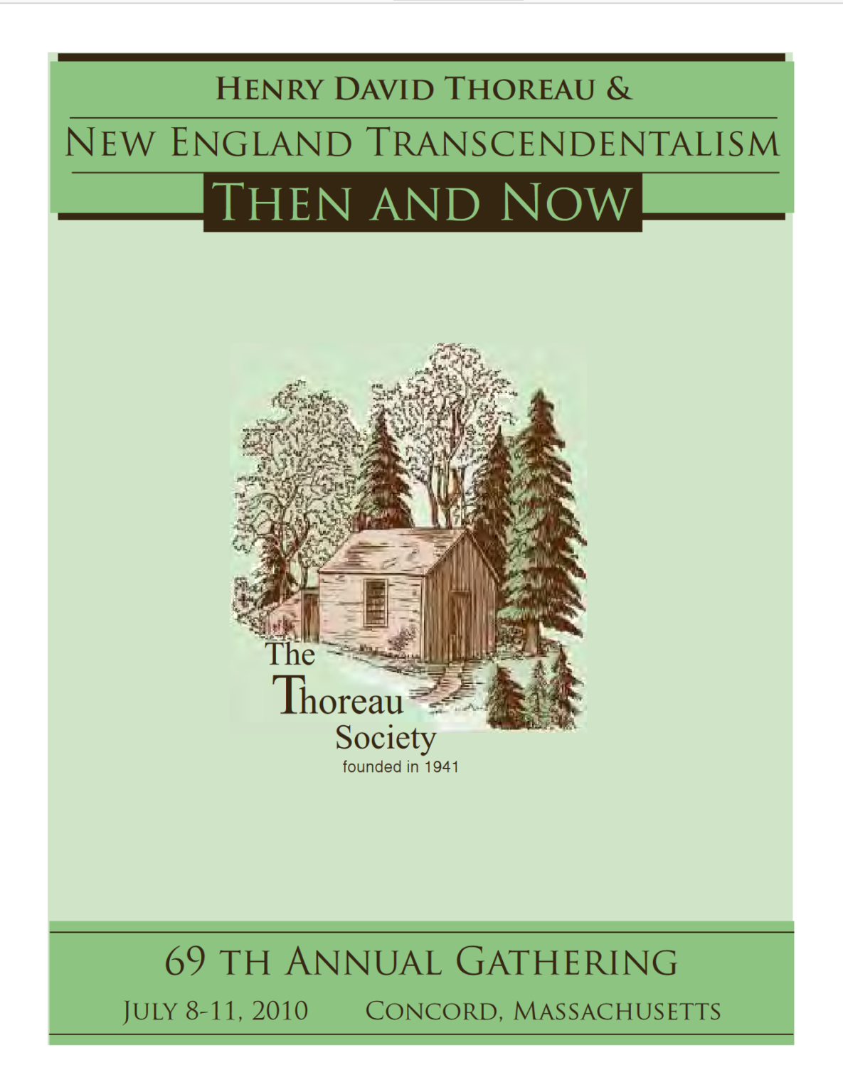 2010: Henry David Thoreau & New England Transcendentalism: Then & Now ...